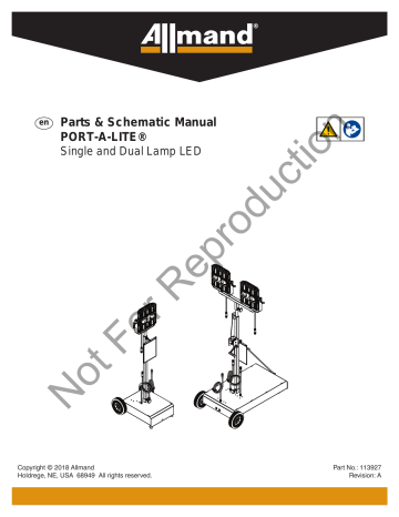 Allmand PORT-A-LITE Parts & Schematic Manual | Manualzz