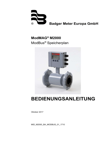 Badger Meter ModMAG M2000 Bedienungsanleitung | Manualzz