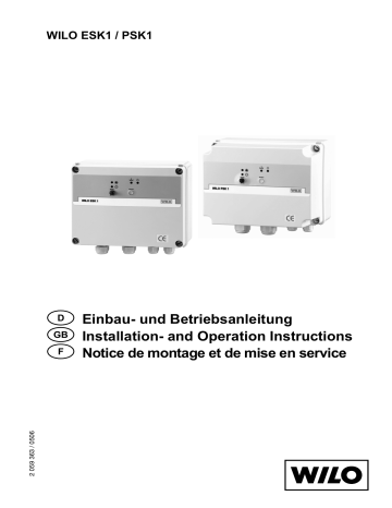 Wilo Wilo-Control ESK1 Einbau- Und Betriebsanleitung | Manualzz