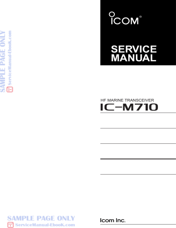 Icom IC-M710 Service Manual | Manualzz