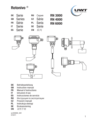 UWT Rotonivo RN 6000 Serie Instrucciones De Servicio | Manualzz