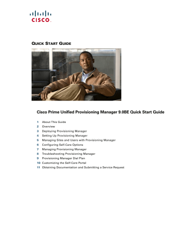 Cisco Unified Provisioning Manager 9.0BE Quick Start Guide | Manualzz