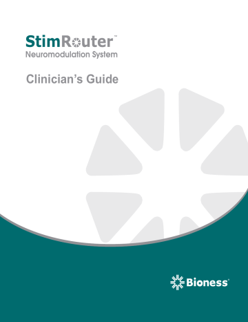 Bioness StimRouter Clinician Manual | Manualzz