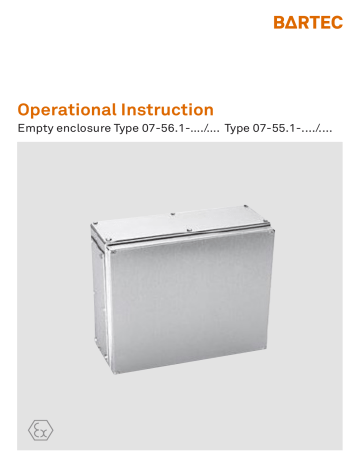 Bartec 07-56.1 Series Operational Instruction | Manualzz