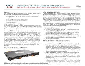 Cisco Nexus 4000 4001I Datasheet | Manualzz