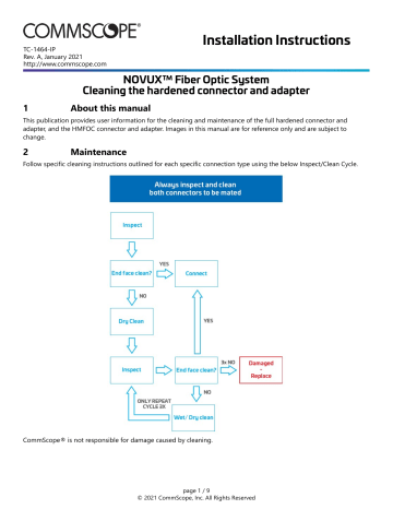 CommScope NOVUX Installation Instructions Manual | Manualzz