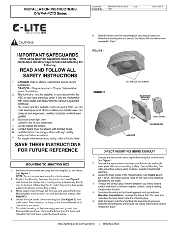 Cree C-LITE C-WP-A-FCT3 Series Installation Instructions Manual | Manualzz