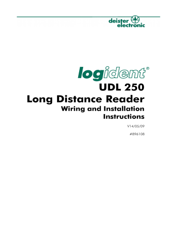 Deister electronic Logident UDL 250 Wiring And Installation ...