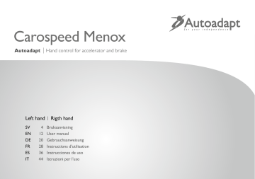 Autoadapt Carospeed Menox User Manual | Manualzz