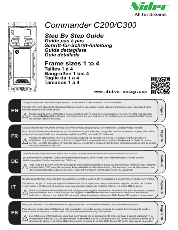 Nidec Commander C200, Commander C300 Guia De Inicio Rapido | Manualzz