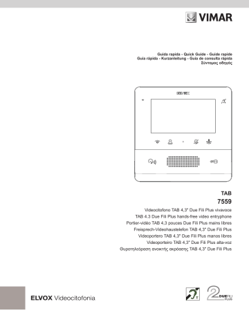 Elvox vimar 7559 Kurzanleitung | Manualzz