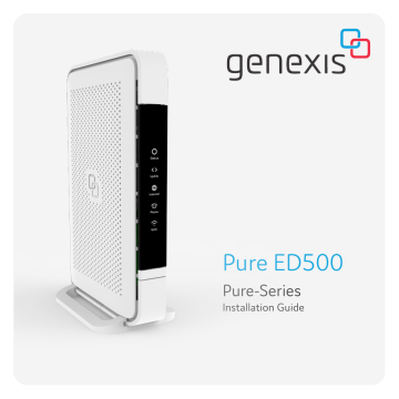 Genexis Pure Series Installation Manual | Manualzz