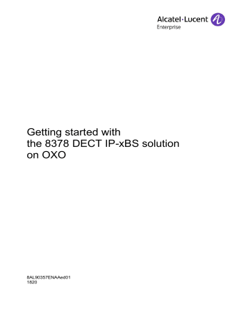 Alcatel-Lucent Enterprise 8378 DECT IP-xBS Getting Started | Manualzz