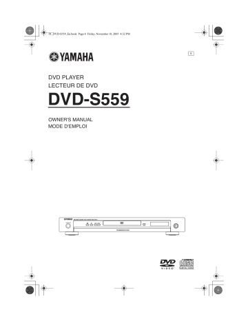 Yamaha DVD-S559 Owner's Manual | Manualzz