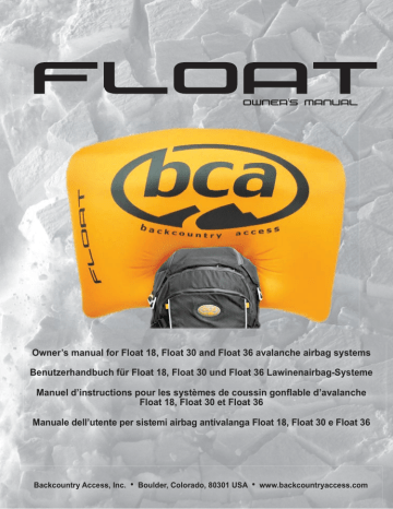bca Float 18, Float 30, Float 36 Benutzerhandbuch | Manualzz