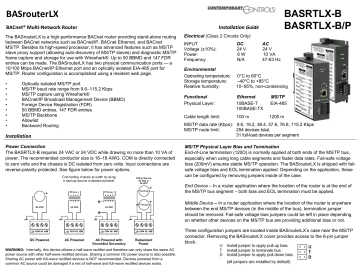 Contemporary Controls BACnet BASrouterLX Installation Manual | Manualzz