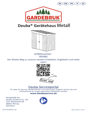 Deuba 4250525363807, GARDEBRUK 993483 Instructions Manual | Manualzz