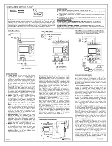 GIC Astro T2DDT0 Quick Start Manual | Manualzz