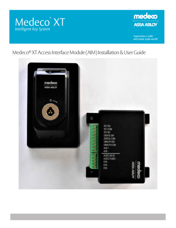 Assa Abloy Medeco XT AIM Installation & User Manual | Manualzz