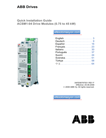 ABB ACSM1-04 Series Quick Installation Manual | Manualzz