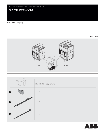 ABB SACE Tmax XT2, SACE Tmax XT4 Installation Manual | Manualzz