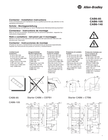 Allen-Bradley CAB6-85 Montageanleitung | Manualzz