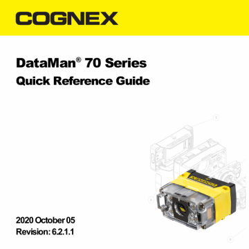 Cognex DataMan DM70, DataMan DM72 Quick Reference Manual | Manualzz