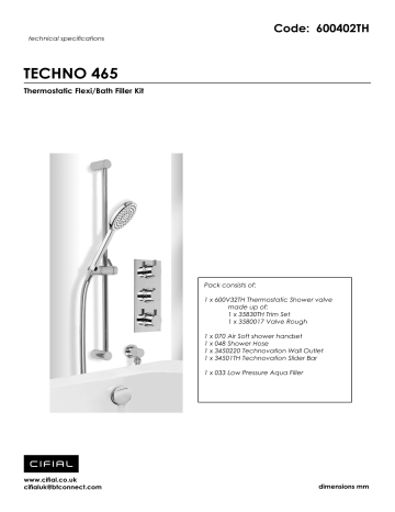 CIFIAL TECHNO 465 600402TH Technical Specifications | Manualzz