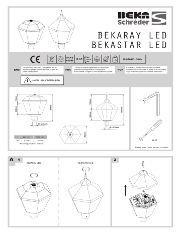 BEKA Schreder Bekaray LED Quick Manual | Manualzz