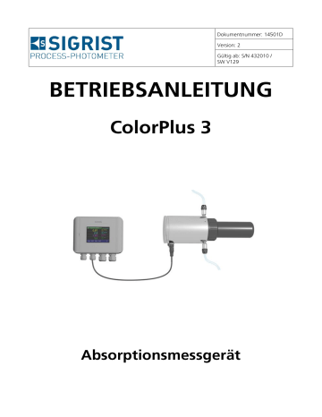 Sigrist ColorPlus 3 Betriebsanleitung | Manualzz