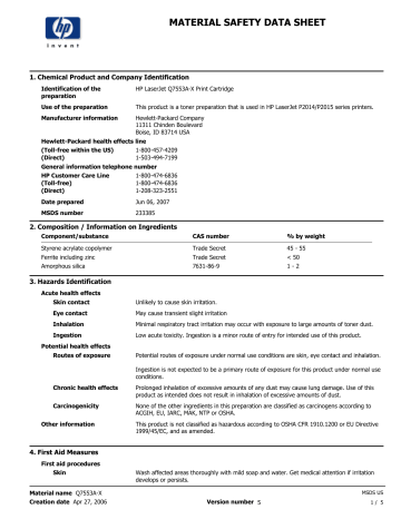 KMP H-T87 Laser Toner & Cartridge Data Sheet | Manualzz