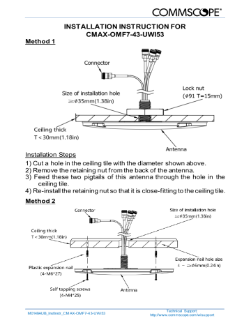 CommScope CMAX-OMF7-43-UWI53 Installation Instruction | Manualzz