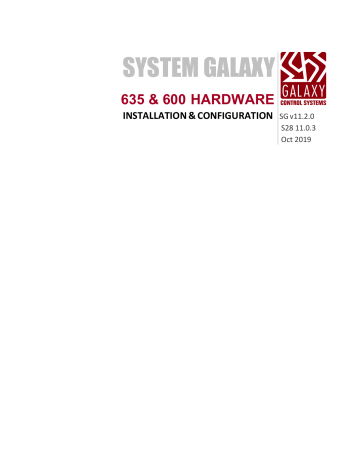 Galaxy Control Systems 600 CPU Installation/Configuration Manual | Manualzz