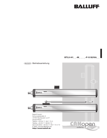 Balluff BTL5-H1 M Series User Manual | Manualzz