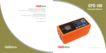 GASTRON GPD-100 Instruction Manual | Manualzz