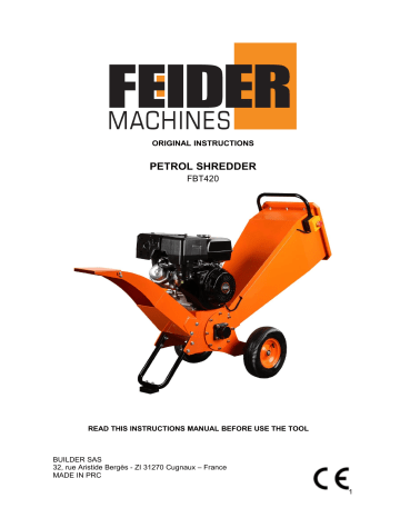 Feider Machines FBT420 Original Instructions Manual | Manualzz