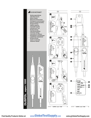 Gossen MetraWatt DUSPOL expert 1000 Operating Manual | Manualzz