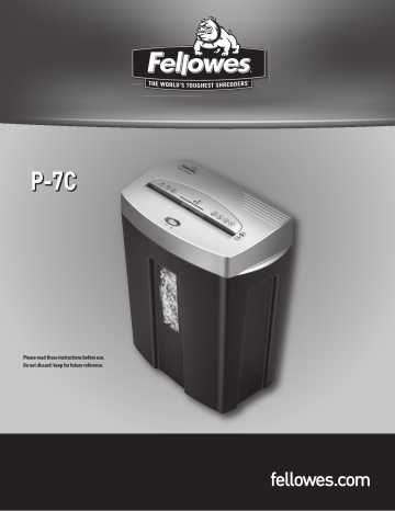 Fellowes P-7C User Manual | Manualzz