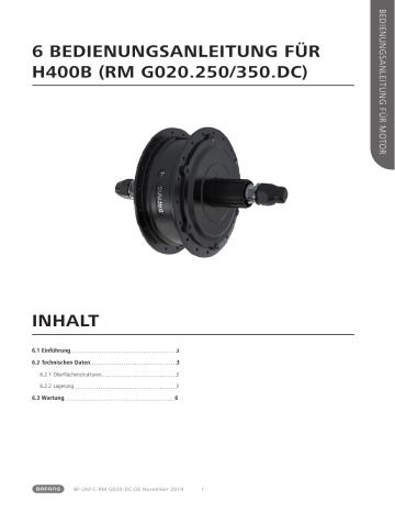 BAFANG RM G020.250.DC Bedienungsanleitung | Manualzz