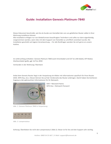 Genexis Platinum-7840 Installationsanleitung | Manualzz