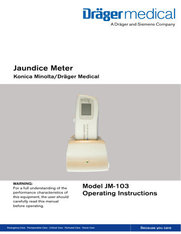 Dräger Medical JM-103 Operating Instructions Manual | Manualzz