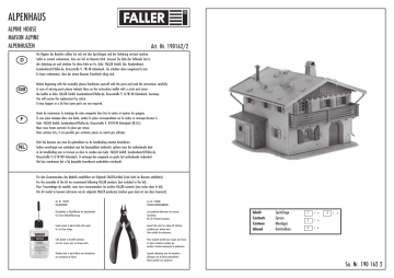 Faller ALPINE HOUSE Quick Start Manual | Manualzz