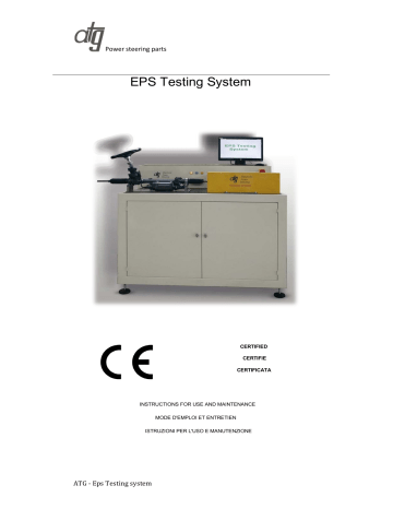 ATG EPS Instructions For Use And Maintenance Manual | Manualzz