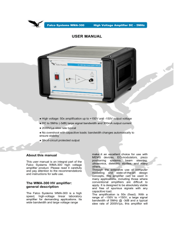 Falco Systems WMA-300 User Manual | Manualzz