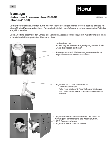Hoval E100PP Montage | Manualzz