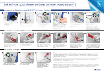 baxter EASYSPRAY Quick Reference Manual | Manualzz