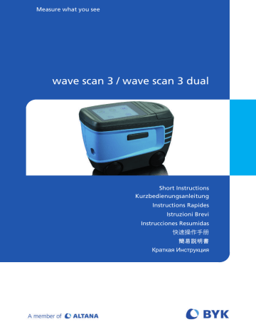 Altana 7403, 7410, BYK wave scan 3 Short Instructions | Manualzz