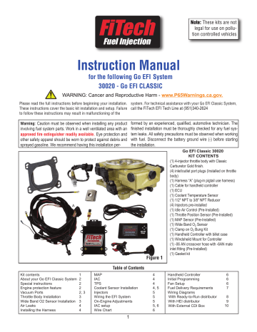 FiTech Go EFI Classic 30020 Instruction Manual | Manualzz
