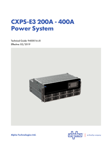 Alpha Technologies CXPS-E3 19, CXPS-E3 23 Technical Manual | Manualzz
