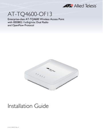 Allied Telesis AT-TQ4600 Installation Manual | Manualzz